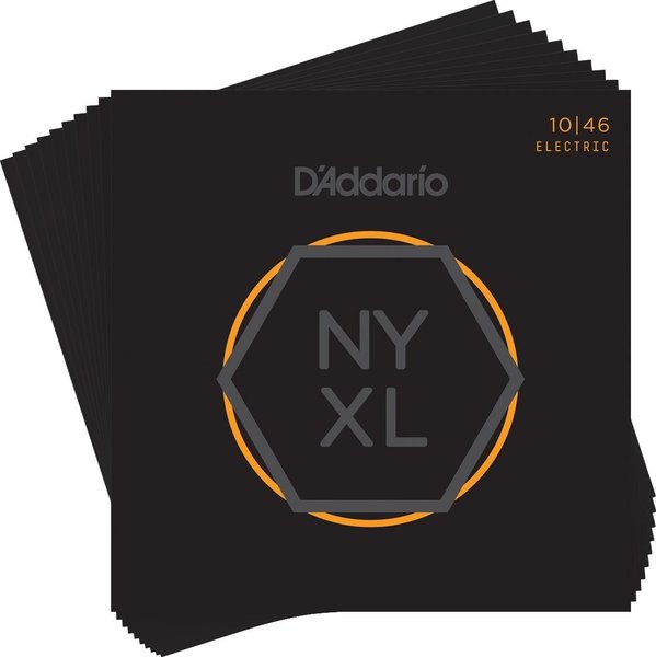D'Addario NYXL1046 New York XL Pack of 10 Sets / Nickel Round Wound ...