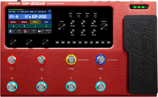 Valeton GP-200 R / Multi-Effects Processor (red/ with 9V power supply ...